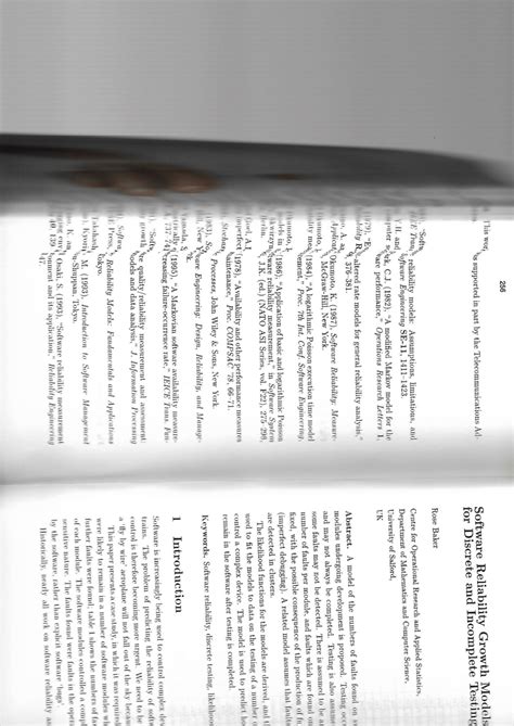 Pdf Software Reliability Growth Models For Discrete And Incomplete