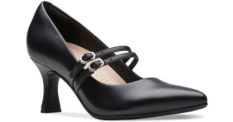 Clarks Kataleyna Joy Double Strap Pointed Toe Pumps In Black Lyst