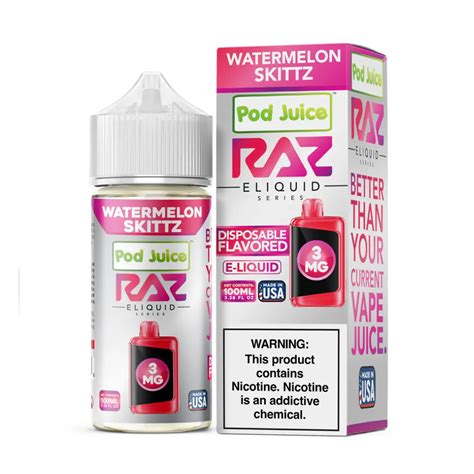 Raz X Pod Juice 100ml Freebase E Liquid Adyah Wholesale