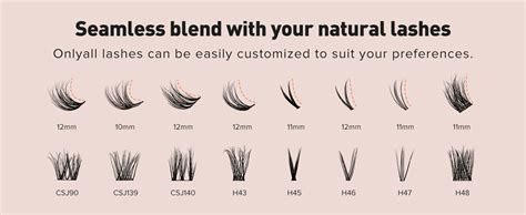 Onlyall Cluster Lashes Diy Eyelash Extensions 24 Lash Clusters