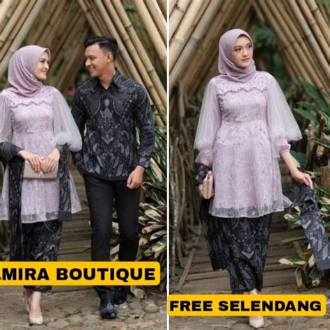 Jual Rekomendasi Batik Couple Kebaya Modern Kebaya Wisuda Lamaran Baju