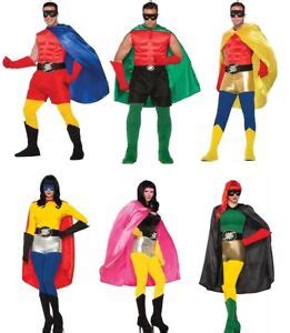 Adult Super Hero Costume Cape Men Women Halloween Villain Magician