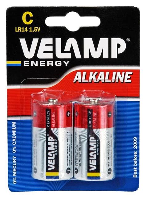 Bateria alkaliczna LR14 1,5V 2szt Velamp | sklep otobram.pl