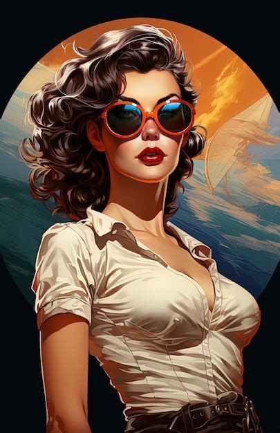 Uma Mulher Com Uma Camisa Branca E óculos De Sol Está Usando óculos