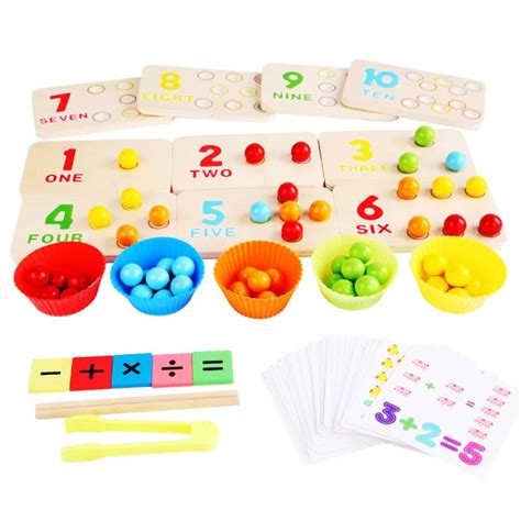 Joc Montessori 5 In 1 Logarithmic Plate Beads Helgatoys Ro