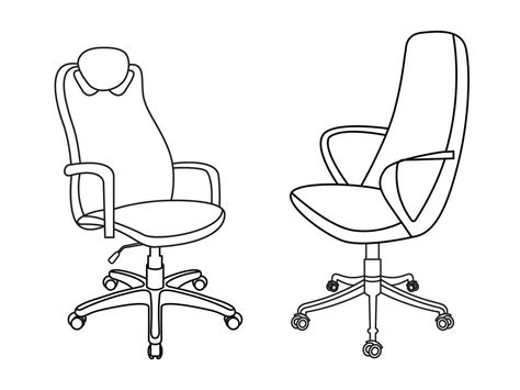 Stylish Modern Office Chair Assorted Set Of Office Chairs Vector
