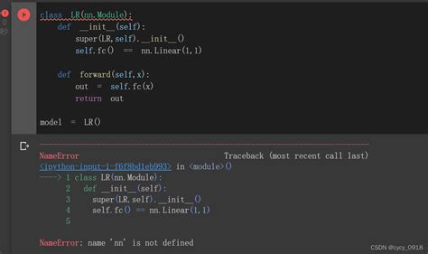 Nameerror Name ‘nn‘ Is Not Definednameerror Name Nn Is Not Defined
