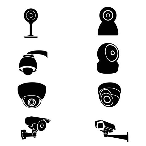 Cctv Vector Illustration Security Camera Design Digital Monitoring