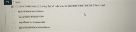 Solved 221 ﻿pointin Data Is Sent When It Is Ready But All