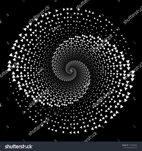 White Abstract Tiny Triangles Vortex Form Stock Vector Royalty Free 1937869843 Shutterstock