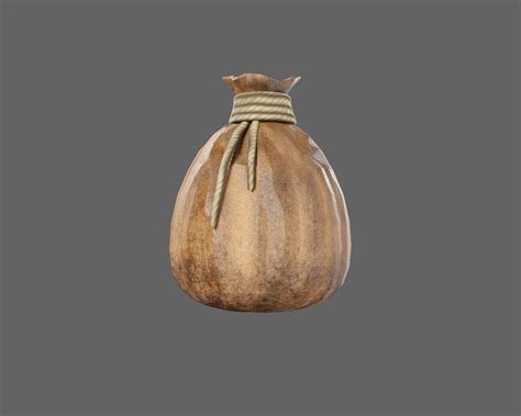 3d Model Medieval Crude Coinpurse Vr Ar Low Poly Cgtrader
