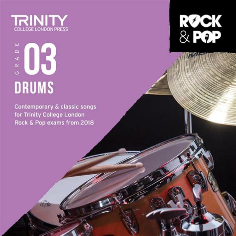 Trinity College London Rock And Pop 2018 Drums Grade 3 Cd Only Trinity