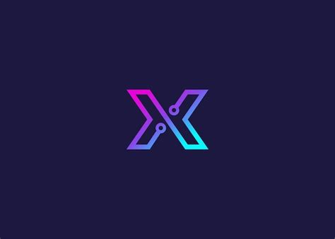 Premium Vector Letter X Technology Vector Monogram Logo Design