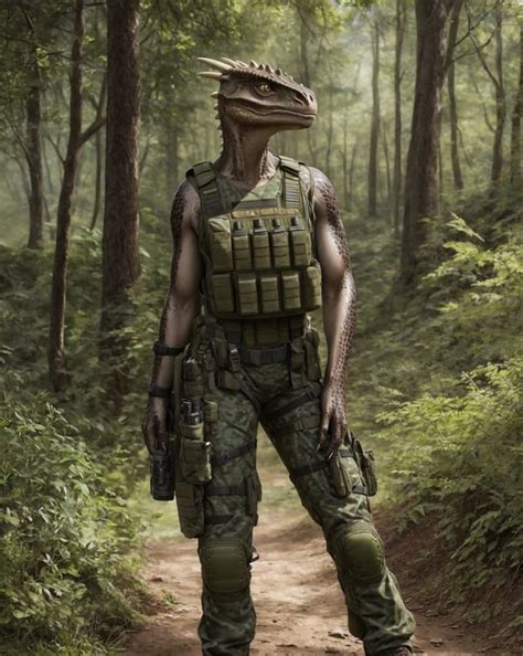 Anthro Argonian Solo Female Image Created By Tensorart