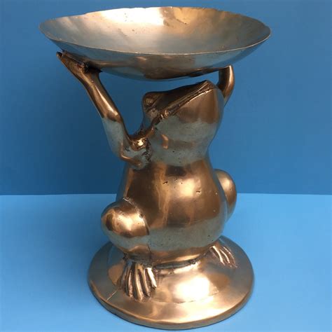Era Antiques Vintage 1960s Solid Brass Frog Symbolism Fertility And
