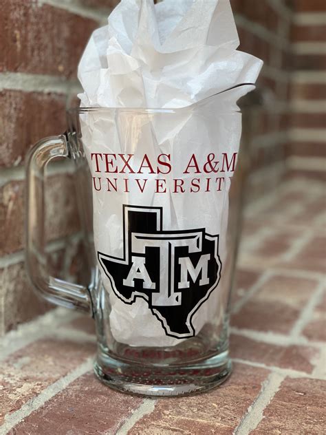 Aggie Ring Dunk Pitcher Glass 60oz 35oz Beer Black Etsy