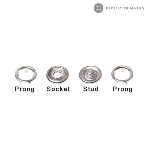 Premium Quality Standard Open Ring Prong Snap Fastener Gold Pacific