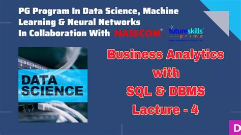 Advance Sql And Dbms Master Class Lacture 4 Datatrained Datascience Sql Dbms Mysql Youtube