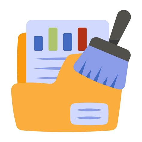 folder cleaning icon in flat design 34464293 vector art at vecteezy