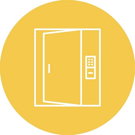 Premium Vector A Yellow Circle With A Key In It