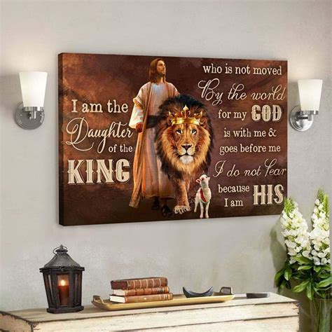I Am The Daughter Of The King Lion God Bible Verse Jesus Scripture