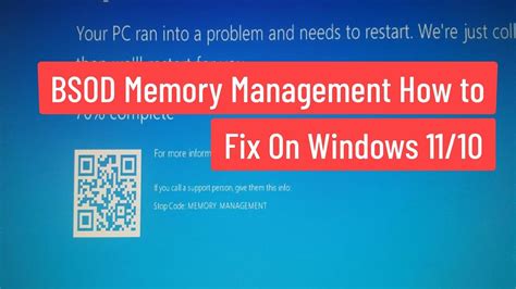 Solución Para Bsod Memory Management En Windows 1110 Mundowin