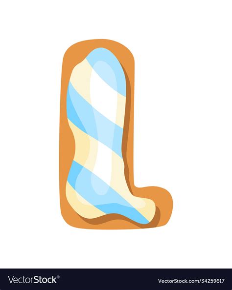 Cartoon Cookies Font Confectioners Stylized Vector Image