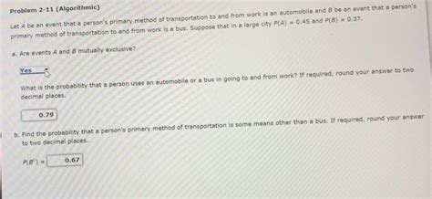 solved problem 2 11 algorithmic let a be an event that a person s