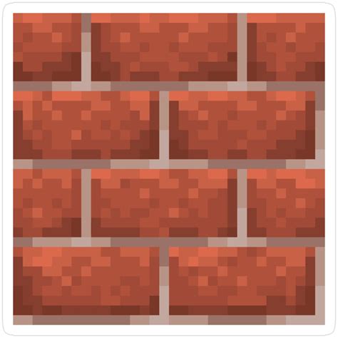 Minecraft Bricks Block Texture Pixel Art Sticker For Sale By Burgerbites Pixel Art