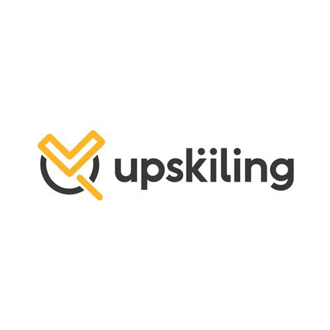 Logo Design For Upskilling Symbolic Growth With Checkmark And Light