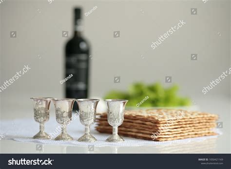 Passover Matzah Bitter Four Cups Photos Images And Pictures Shutterstock