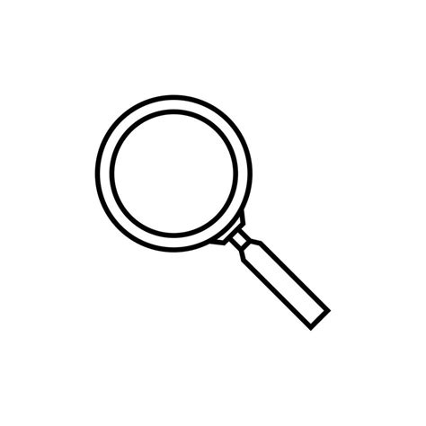 Magnifying Glass Line Icon Simple Search Icon 56725816 Vector Art At