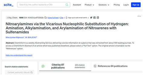 Nitroarylamines Via The Vicarious Nucleophilic Substitution Of Hydrogen Amination