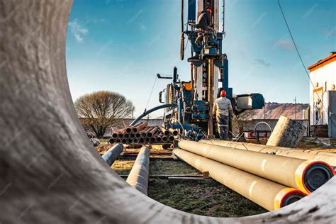 Premium Photo The Drilling Rig Closeup Is Drilling A Well Against The