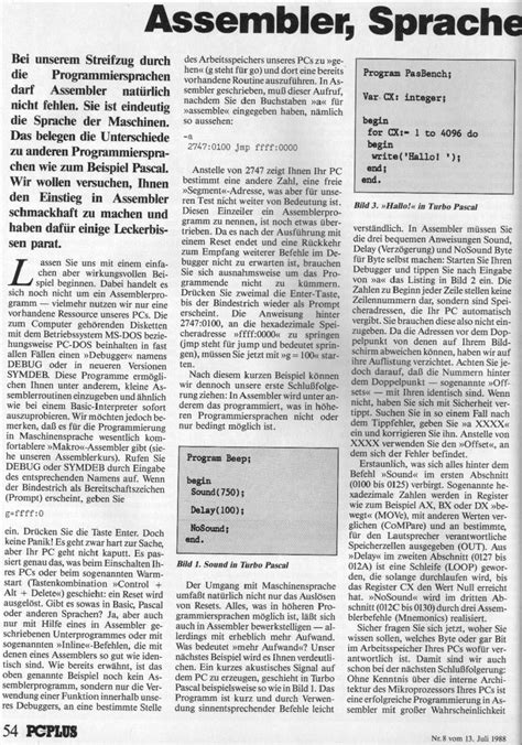 Assembler Ist Die Sprache Der Maschinen 1 Jannot De