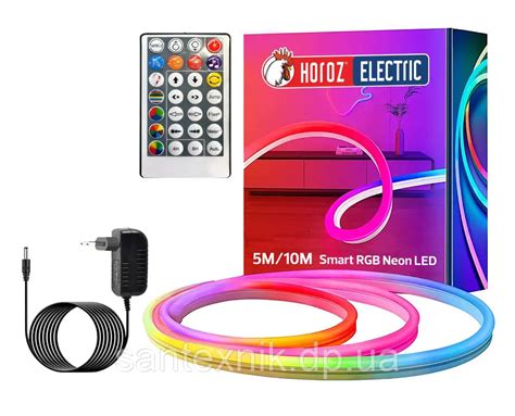 Светодиодная неоновая RGB Smart LED лента DIGITAL-5 220V 6х16мм IP65 (5 ...