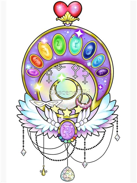 Sailor Moon Rainbow Crest Art Print For Sale By Obscenetilki Redbubble