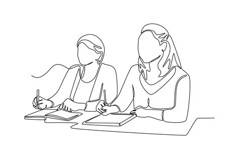 Single One Line Drawing Focus On Learning In Class Class It Up Concept