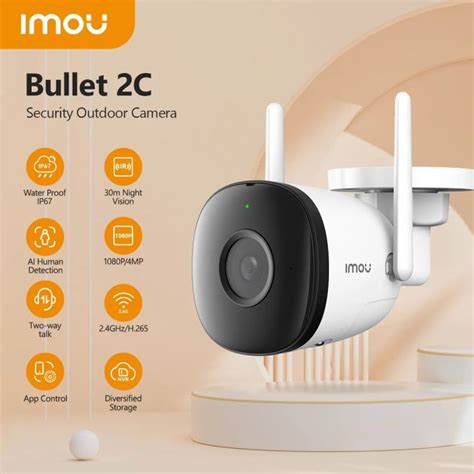 Imou Wifi Outdoor Camera Bullet C Mp Mp Surveillance Ip Camera