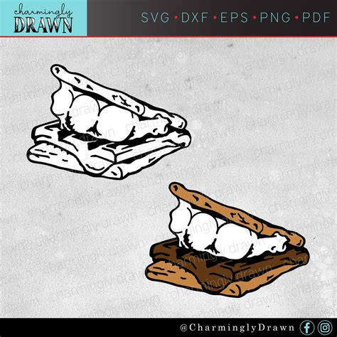 Smores Svg Chocolate Graham Cracker Marshmallow Smores Bar Campfire
