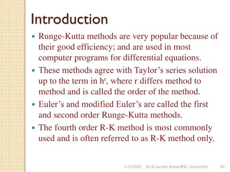 Ppt Numerical Solutions Of Ordinary Differential Equations Powerpoint