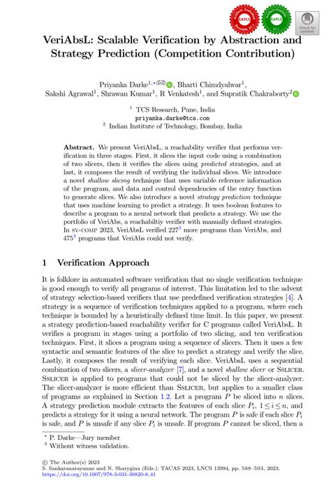 PDF VeriAbsL Scalable Verification By Abstraction And Strategy Prediction Competition
