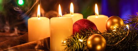 Christmas Balls And Advent Candles Facebook Cover Photo