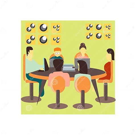 在白色背景工作在办公室传染媒介传染媒介标志和标志隔绝的人人群，工作在办公室的人人群 向量例证 插画 包括有 办公室 人员 134068618