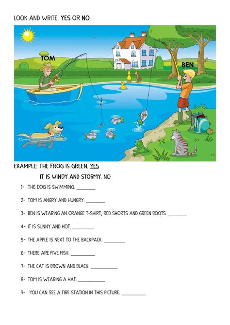 Look And Write Yes Or No Worksheet Artofit