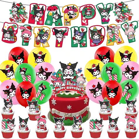 Sanrio Kuromi Christmas Theme Birthday Party Decor Kuromi Birthday