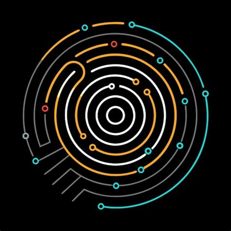 Quantum Computing Spiral Circuit Lines And Future Technology Design