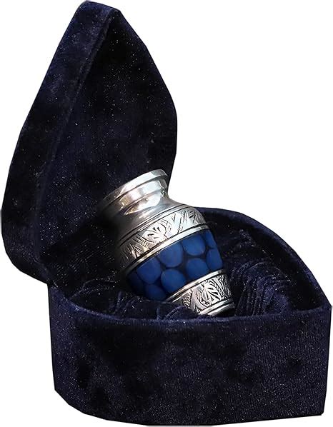 hlc Schöne kleine Andenken Urne Andenken Urne für menschliche Asche mit Samt Box Tasche
