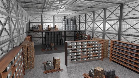 Warehouse Interior 3d Model By Militarymodels99