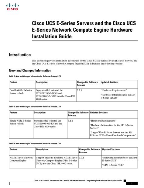 Cisco Ucs E Series Hardware Installation Manual Pdf Download Manualslib
